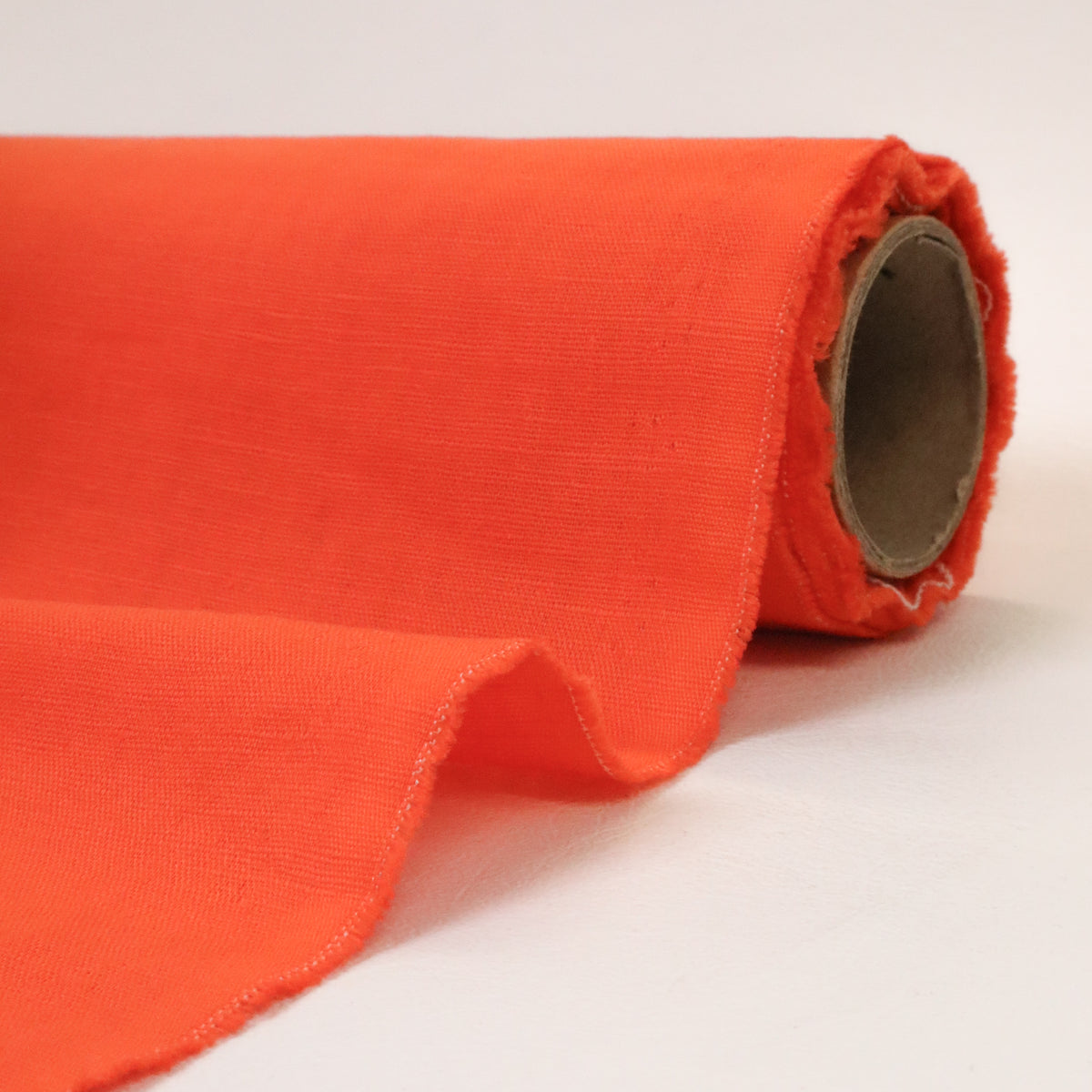 Washed Linen Cotton - Tangerine (Last Chance Colour) – Fabric Box