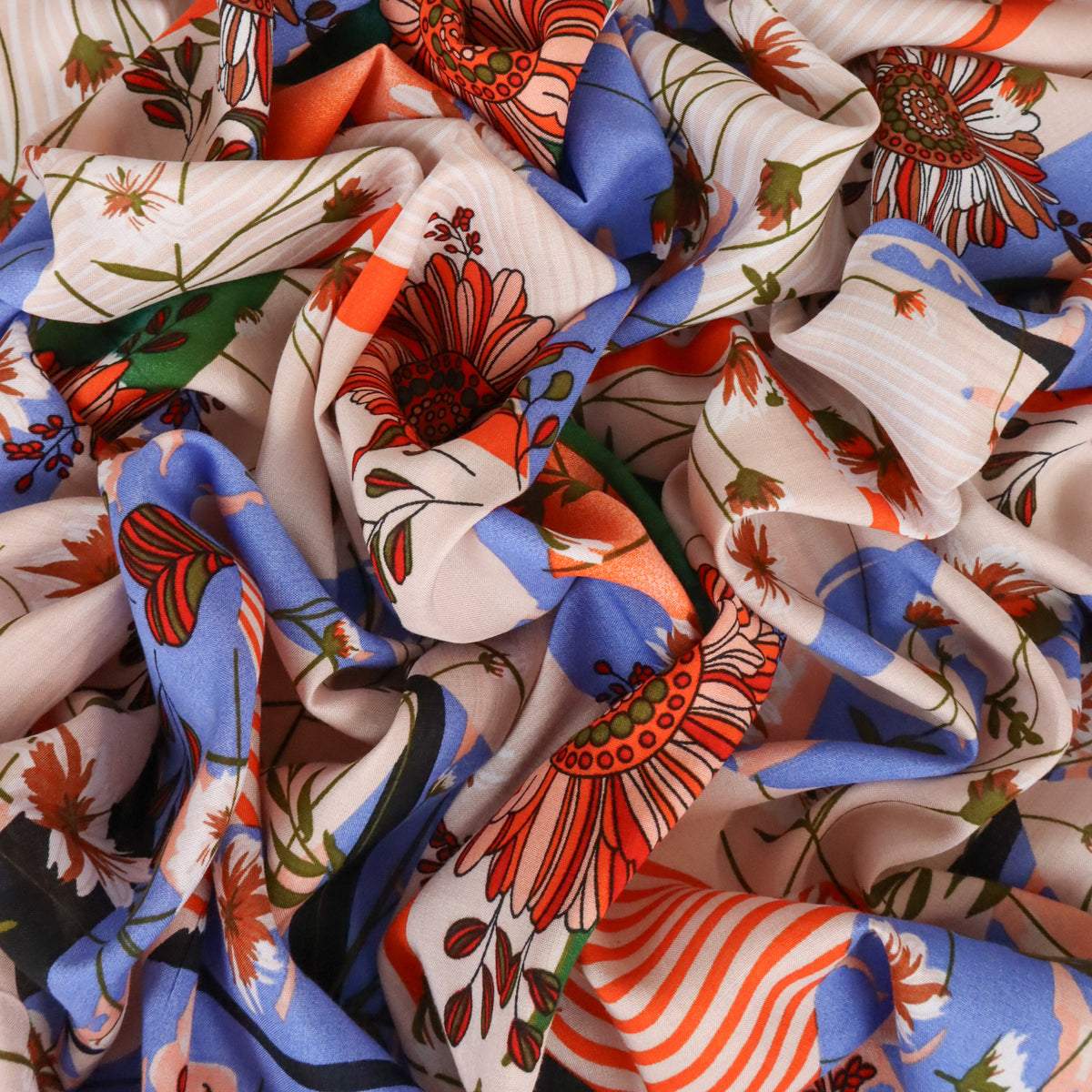 Rayon Challis Print Deadstock - Insignia – Fabric Box