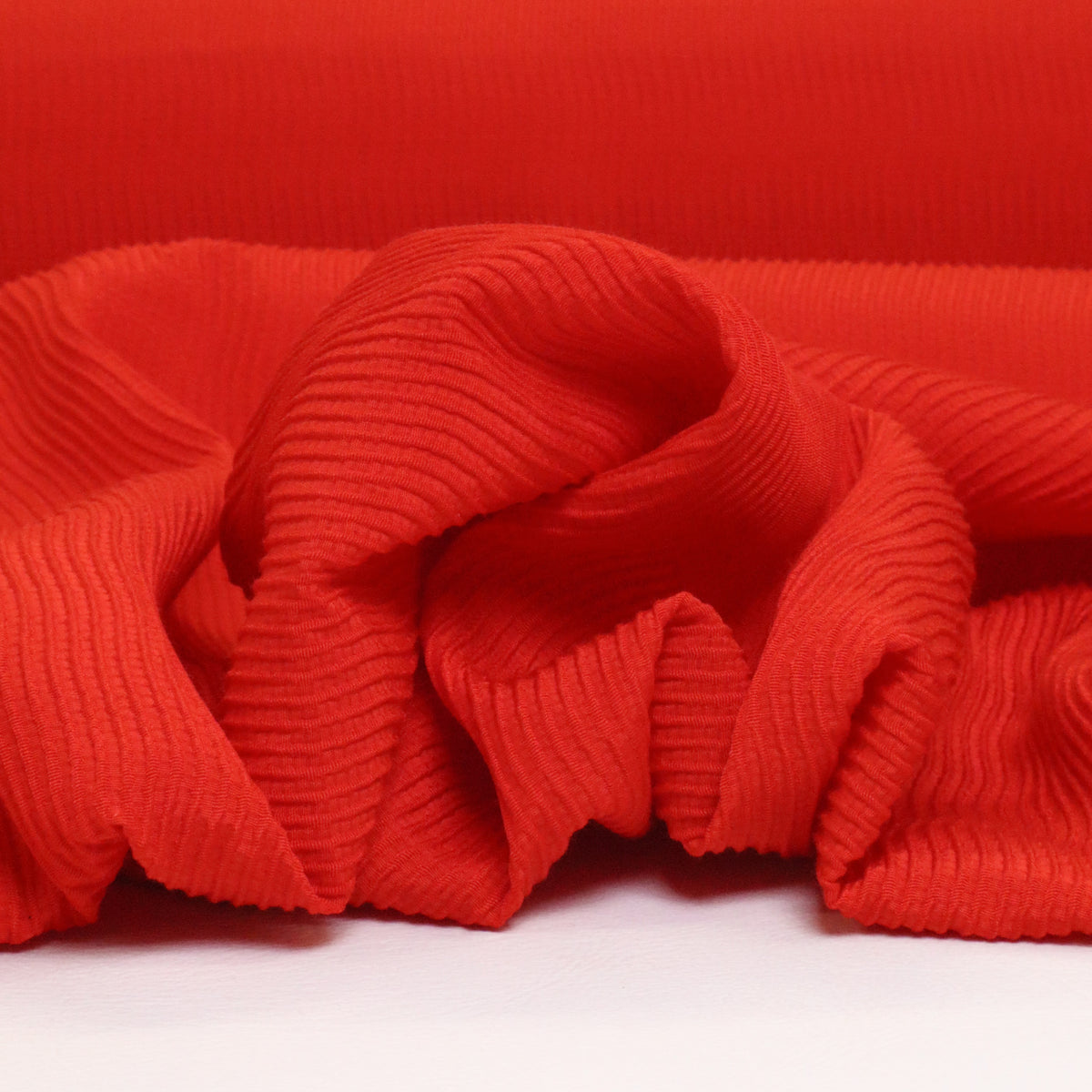 Ribbed Ripple Woven - Red – Fabric Box