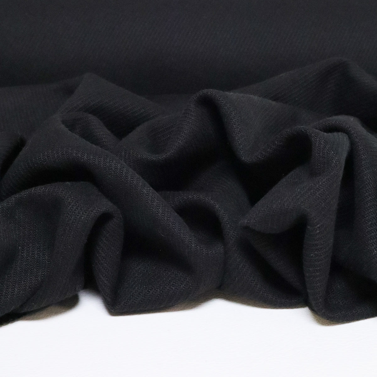 Heavy Washed Finish Cotton Twill - Black – Fabric Box