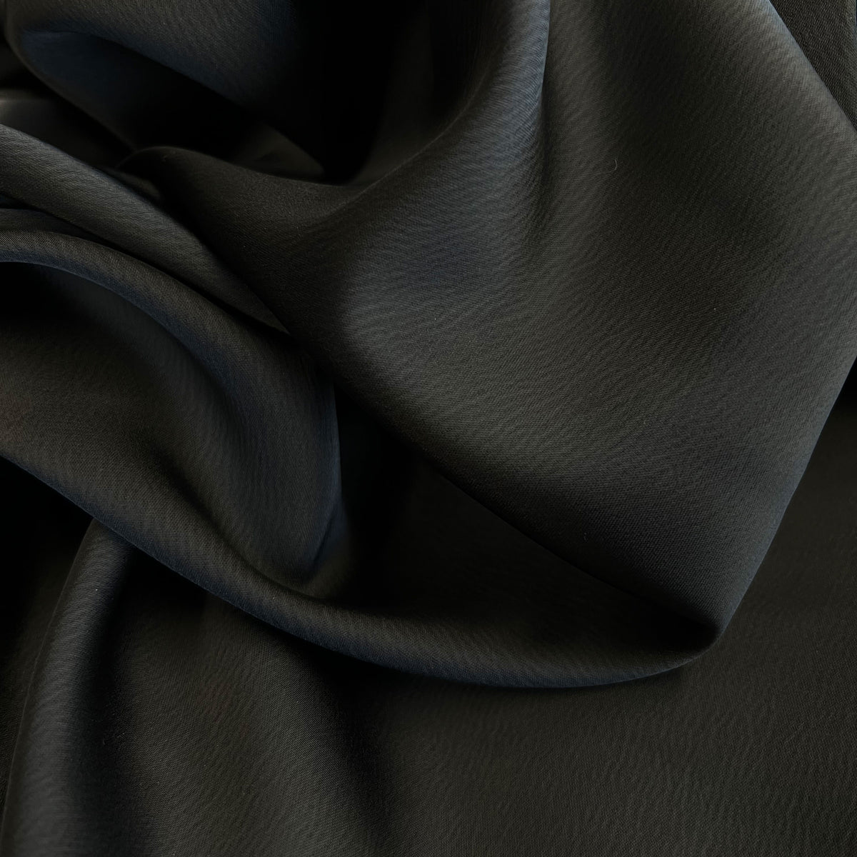 Ripple Effect Semi Matte Satin - Black – Fabric Box